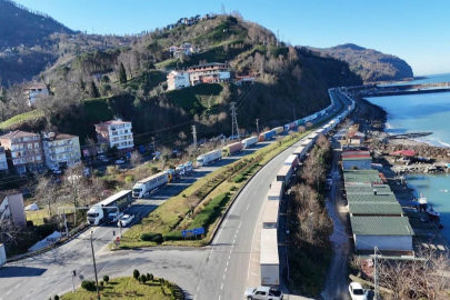 Artvin Hopa'daki tır kuyruğunun sonu gözükmüyor - Bursa 5n1k